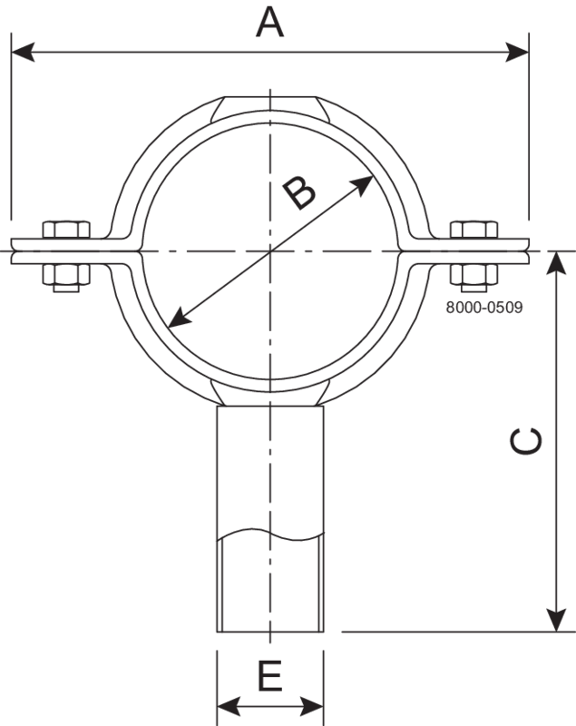 PIPE SUPPORT ISO 63.5X90-304